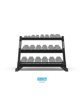 Bulldog Gear | Garage Gym Hex Dumbbell Storage Rack | Gym Storage