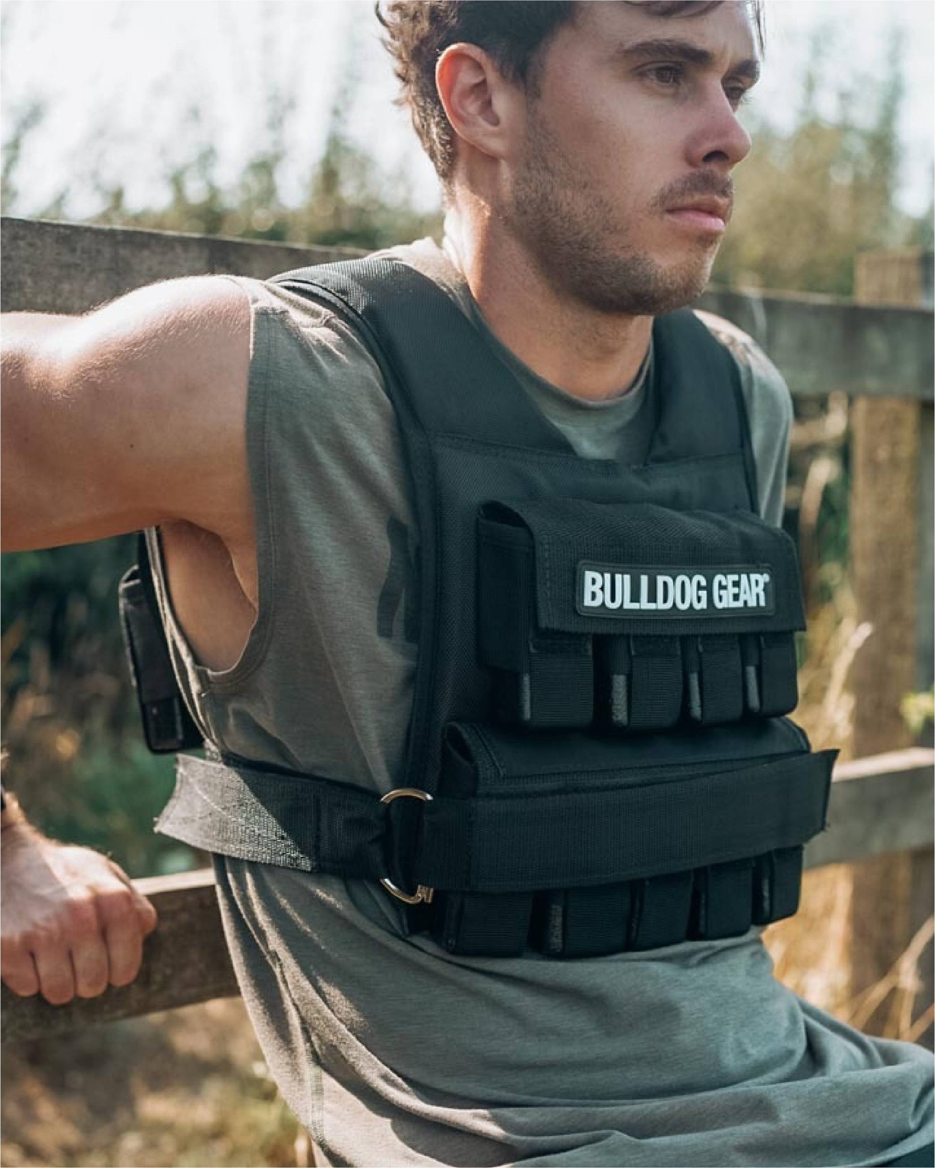 Weighted Training Vest 20kg Adjustable Weight Vest Bulldog Gear
